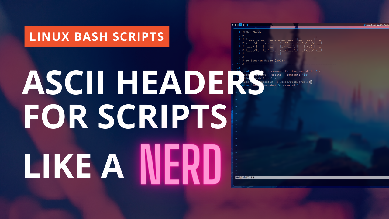 Nerdy Ascii Headers For Your Bash Scripts Works With Figlet Home